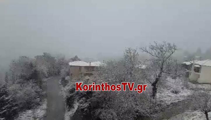 Σε κλοιό χιονιά η Ορεινή Κορινθία – Ισχυρή χιονόπτωση στην Καστανιά ...