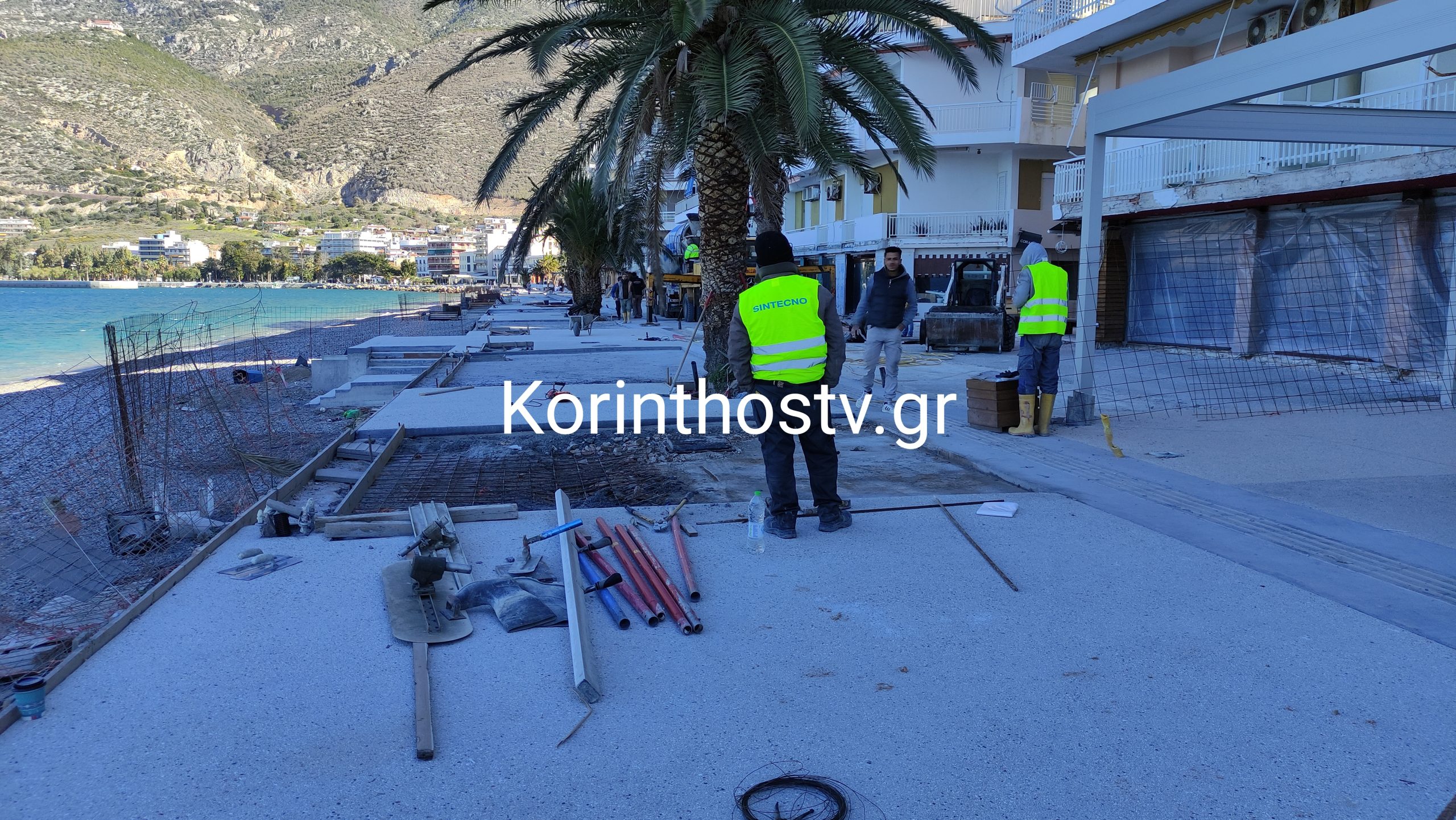 Λουτράκι: Σε εξέλιξη τα έργα ανάπλασης του παραλιακού μετώπου (εικόνες ...