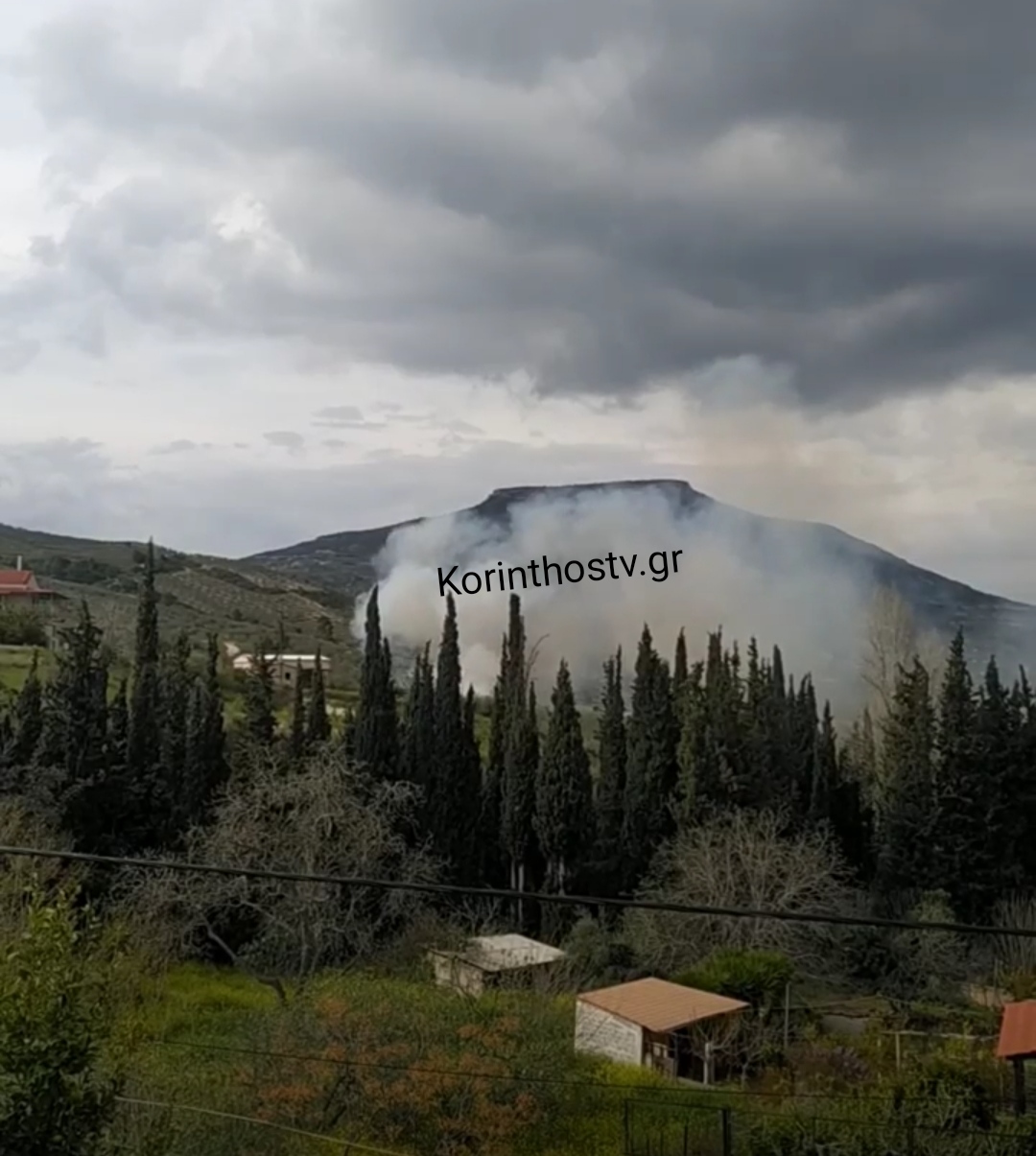 Πυρκαγιά στις Αρχαίες Κλεωνές Κορινθίας (video) - KorinthosTV