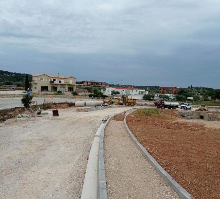 Προχωρά η κατασκευή του κυκλικού κόμβου στην έξοδο του Κρανιδίου προς ...